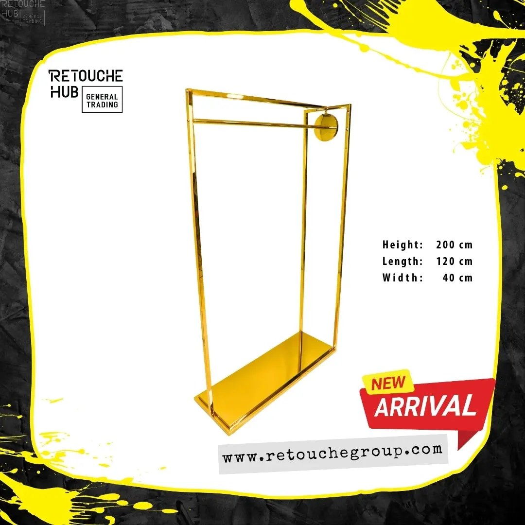 Clothes Hanging Stand - Modern Gold Metal | Durable and Stylish ...