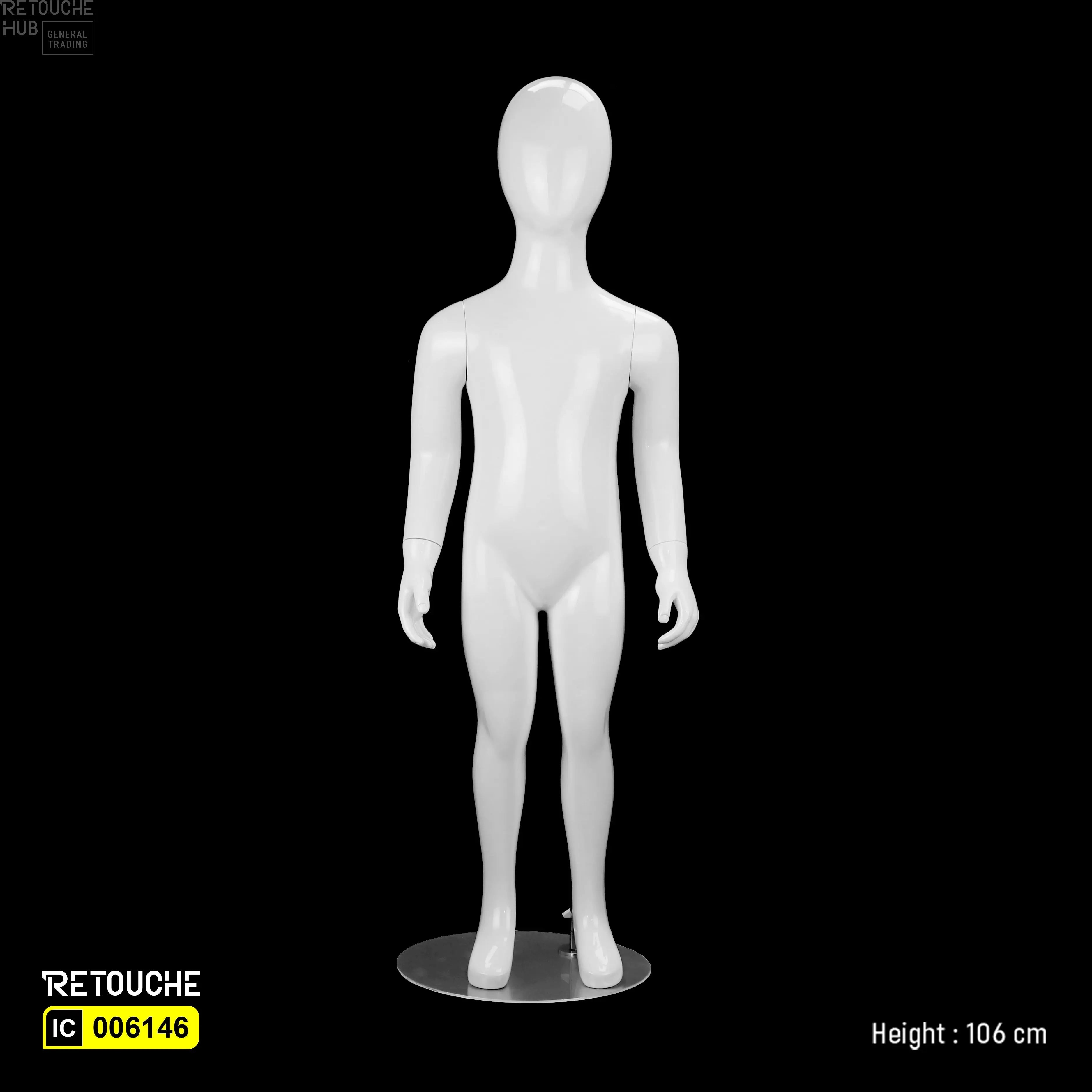 106 cm Egg-Face Children’s Mannequin with Stainless Steel Base ...