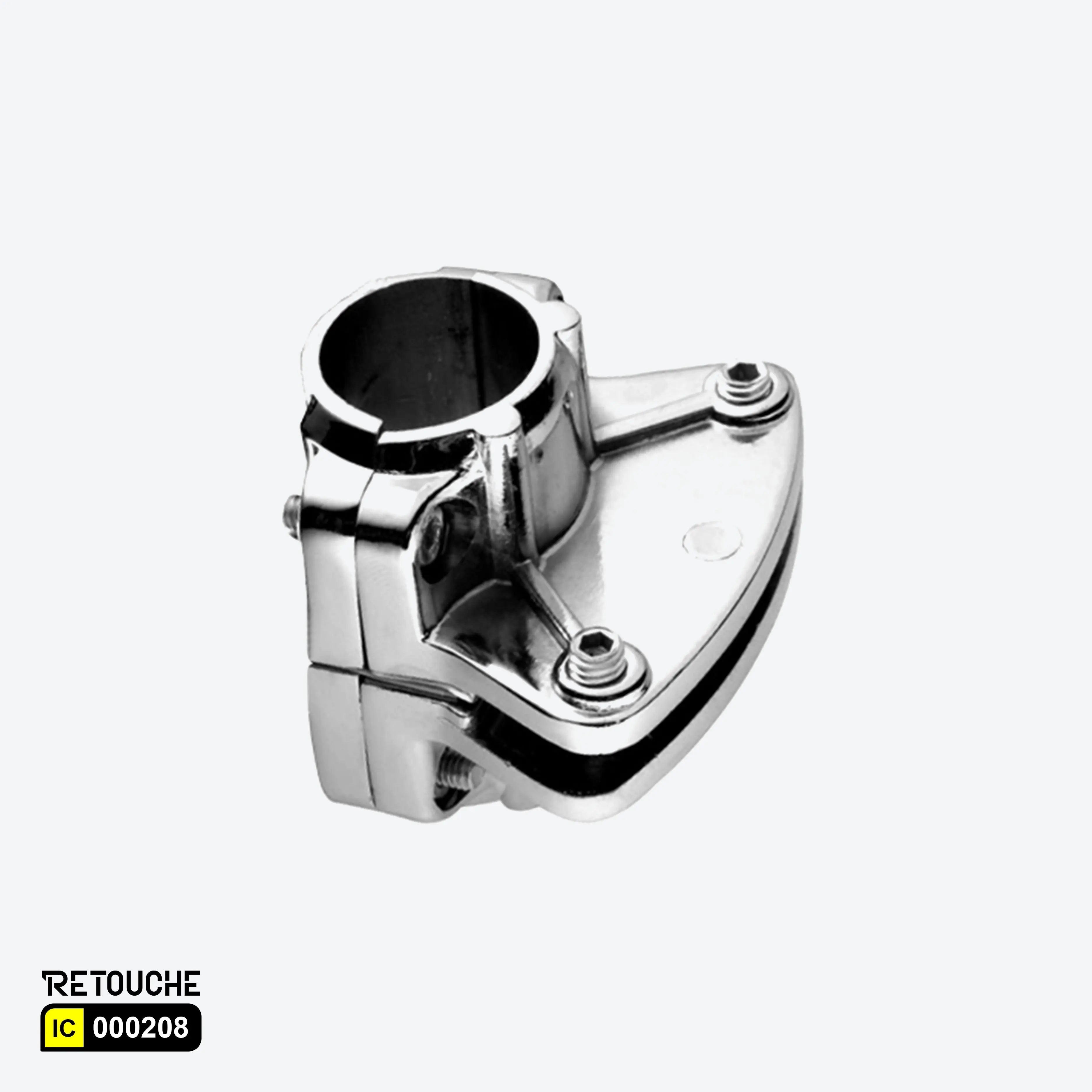 Single-Sided Connector to Fix Panels with Pipe Ø : 25mm, Metal, Chrome ...