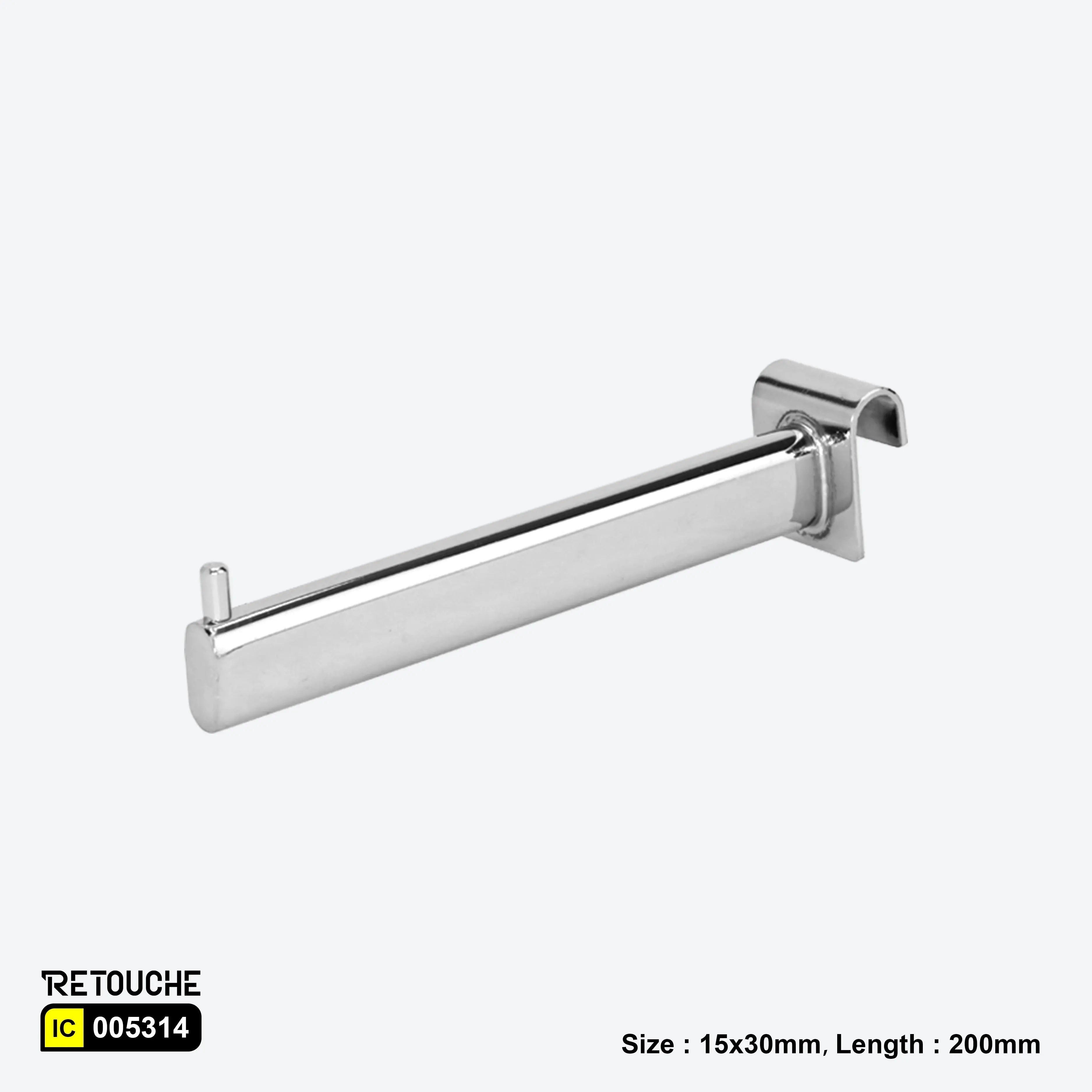 Straight Display Hook for Oval Crossbar, with Pin, Metal ,Chrome ...