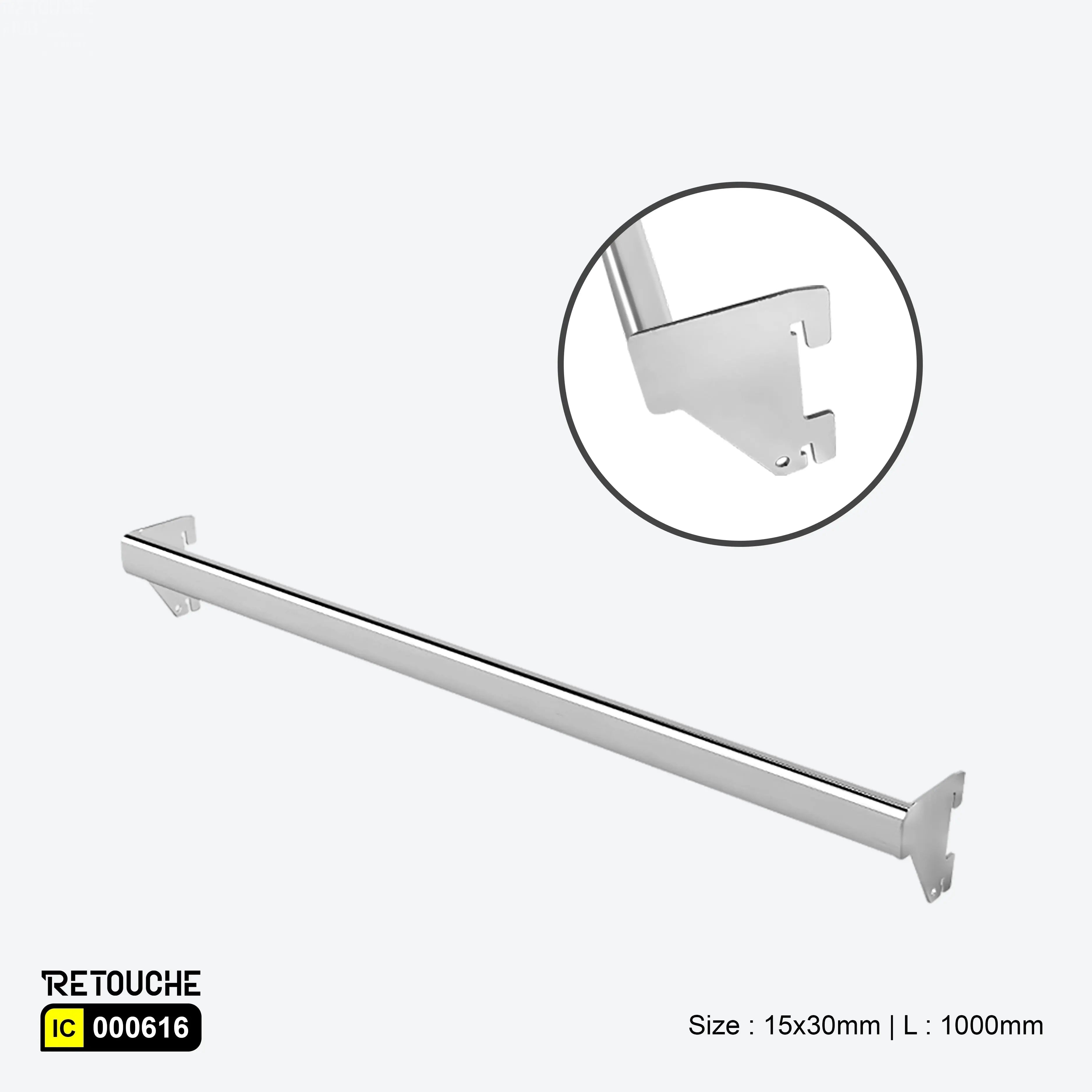 Support (Oval Tube) Bar for Upright System, Metal, Chrome - Retouche ...